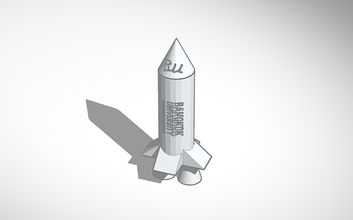 3D design RocketShip - Tinkercad