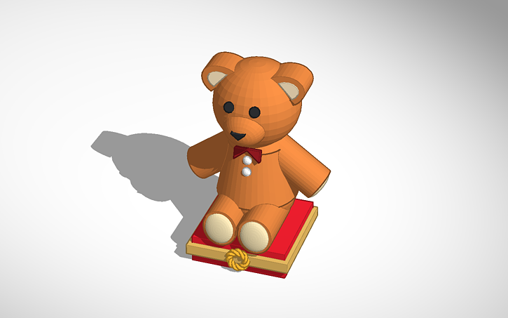 3D design Teddy Bear - Tinkercad