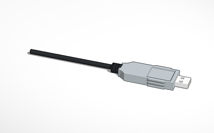 3D design USB cable - Tinkercad