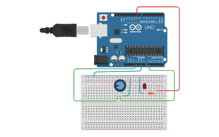 Circuit Design Эксперимент №3 Светильник с управляемой яркостью