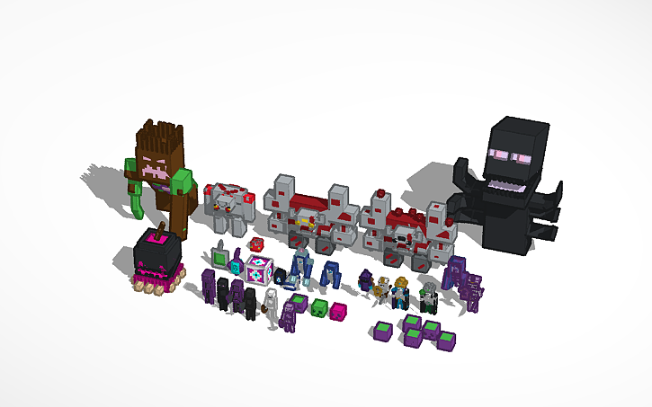 3d Design Copyable Minecraft Dungeons Mob Collection Tinkercad