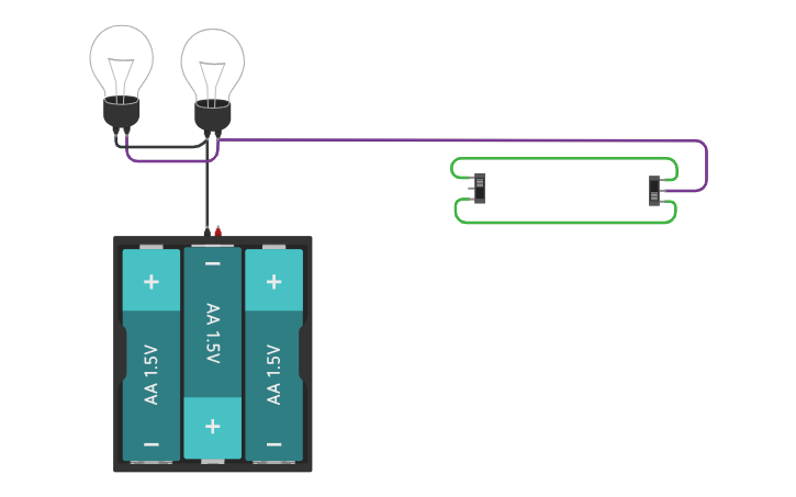 Circuit design Montage va et vient ampoule Elev 5eme - Tinkercad