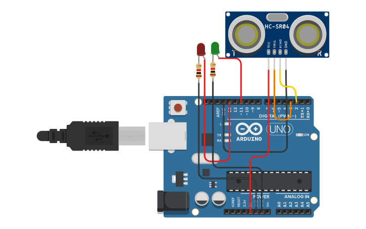 Circuit design Glowing led project | Tinkercad