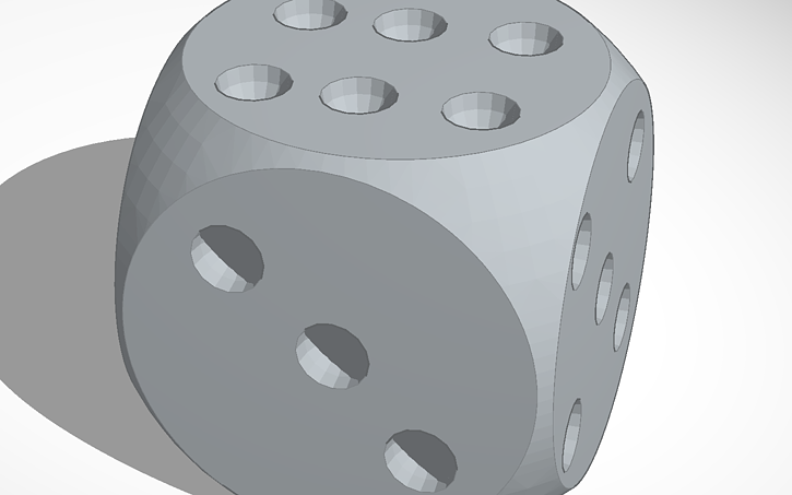 3D design dice - Tinkercad