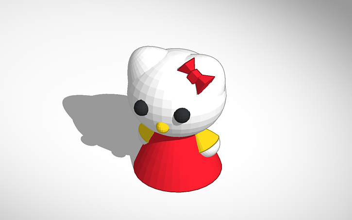 3D design Hello Kitty - Tinkercad