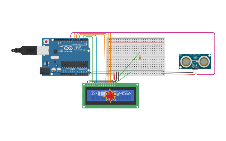Circuit design Display LCD - Tinkercad