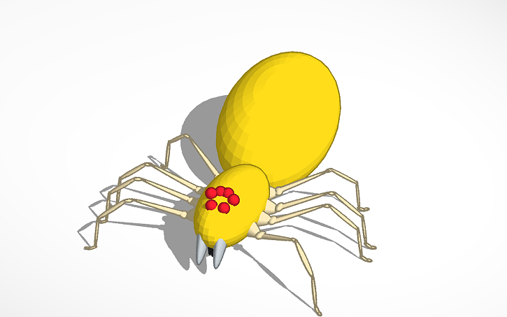 3D design gold spider | Tinkercad