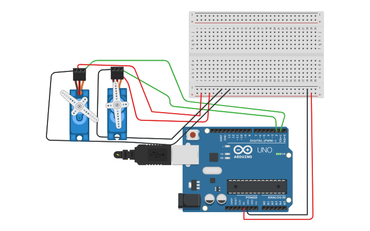 Circuit Design Servo Motor Sergio Tinkercad