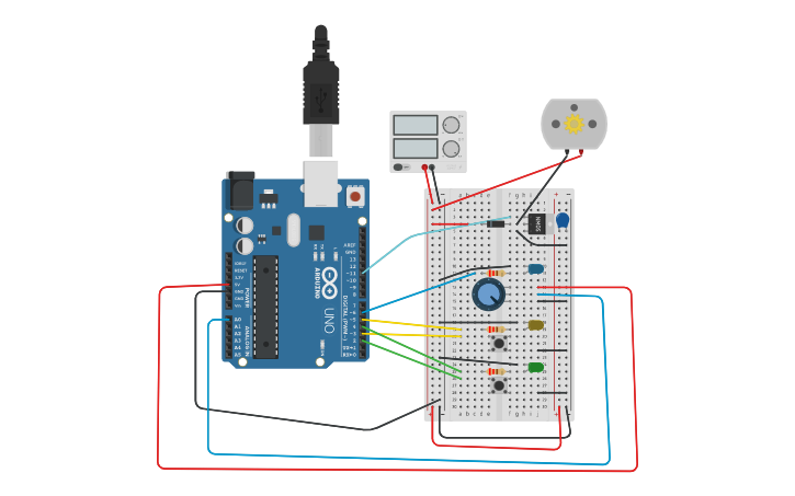 Circuit design Lab THM Part E MOSFET | Tinkercad