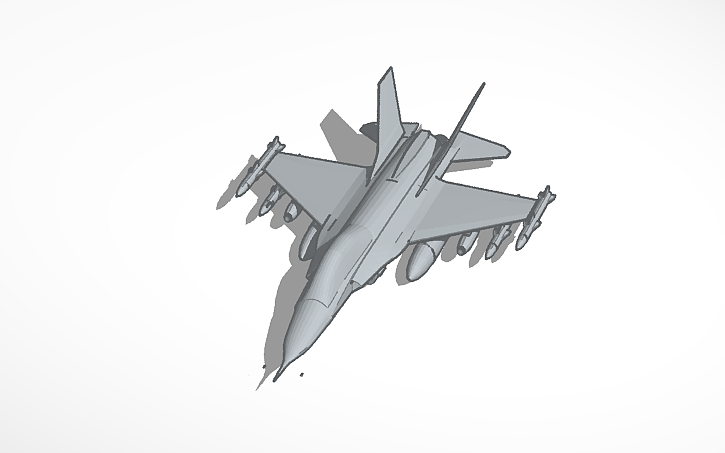 3D design f-18 - Tinkercad