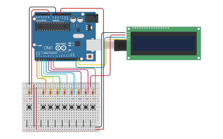 Circuit design CONTADOR DE CÉLULAS | Tinkercad