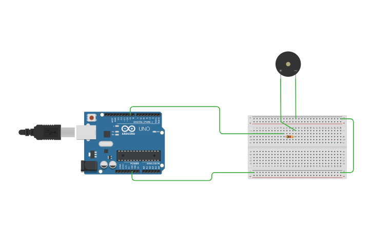 Circuit design buzzer - Tinkercad