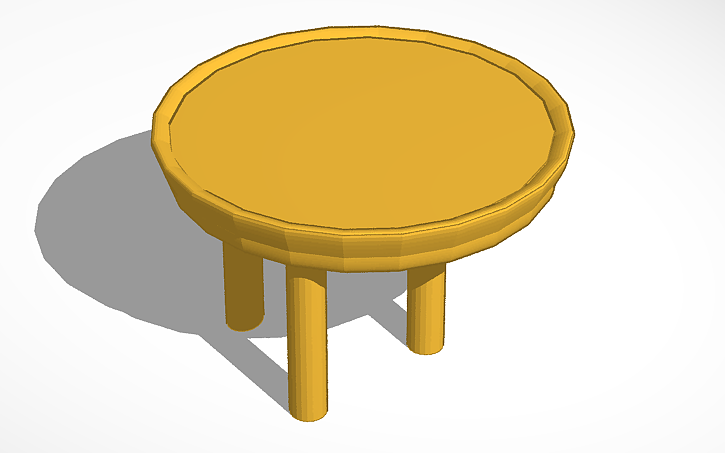 3D design Circular table - Tinkercad