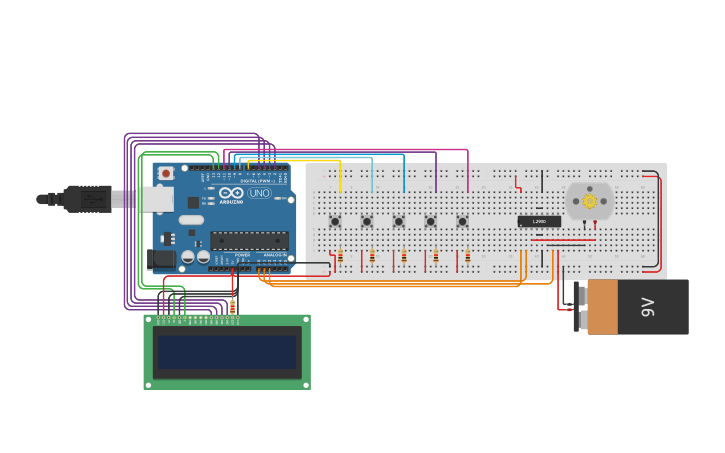 Circuit design Copy of Progetto P | Tinkercad