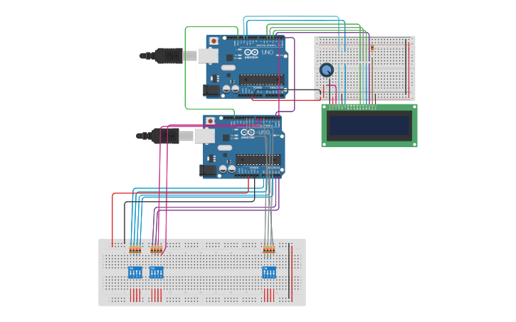 Circuit design 4 bit adder | Tinkercad