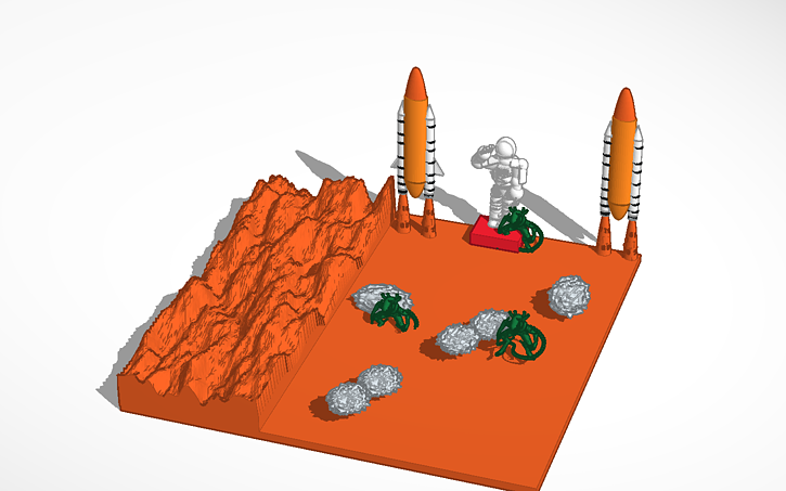 3D design Landscape of Mars | Tinkercad