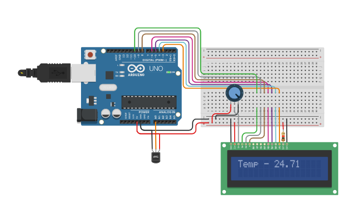 Circuit Design Temperature Monitor Tinkercad