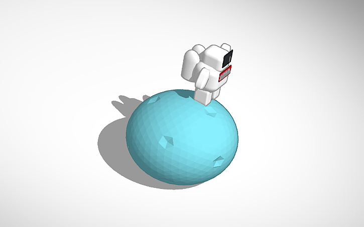 3D design neil armstong and moon | Tinkercad