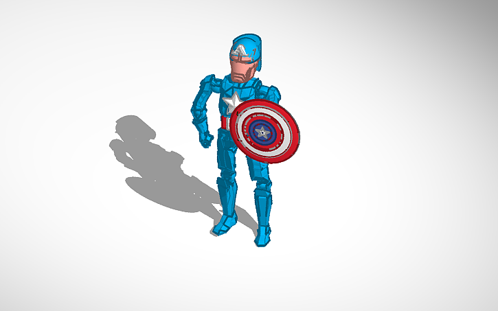 3D design Captain America - Tinkercad