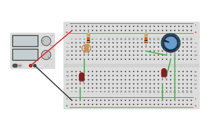Circuit design LED Dimmer - Tinkercad