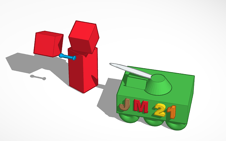 3D design Army Tank - Tinkercad