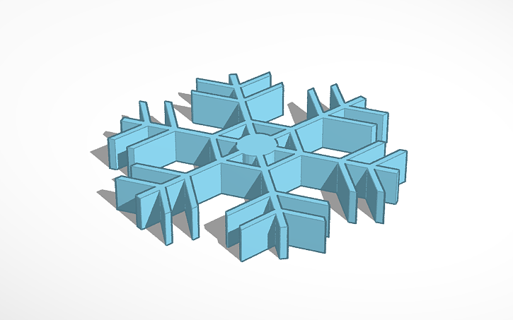3D design snowflake - Tinkercad