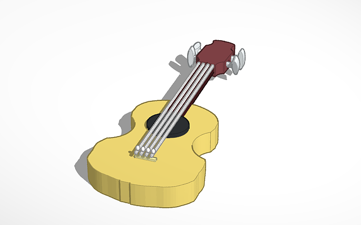 3D design guitar | Tinkercad