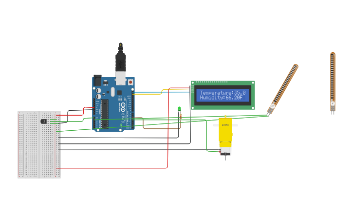Circuit design IoT Based Automated Green House Project | Tinkercad