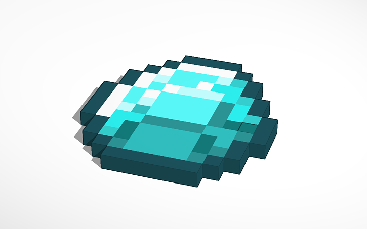 3D design Minecraft diamond - Tinkercad