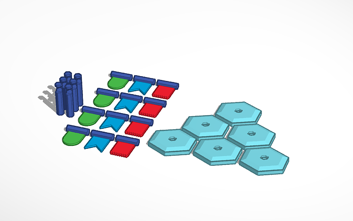 3D design Interlocking Hexa-Characters - Tinkercad