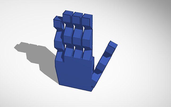 3D design working hand, Test - Tinkercad