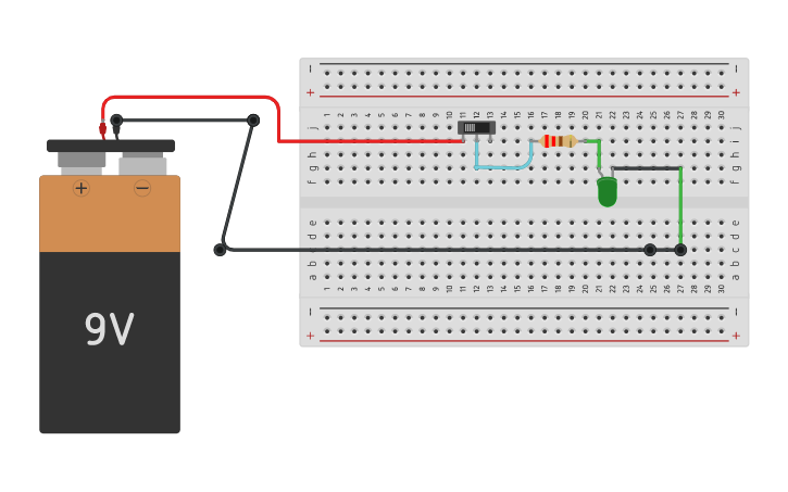 Circuit design 1.ENCENDER LED CON INTERRUPTOR - Tinkercad Circuit design 1.ENCENDER LED CON INTERRUPTOR - Tinkercad