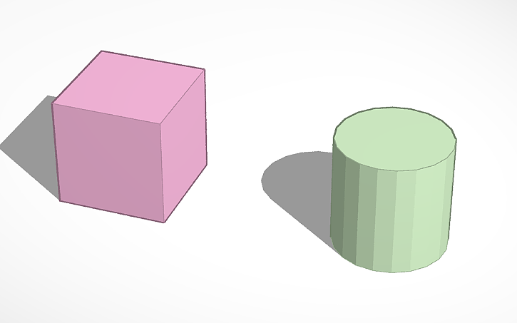 3D design rectangular prism and cilinder | Tinkercad