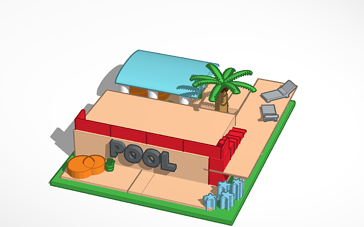 3D design Pool design - Tinkercad