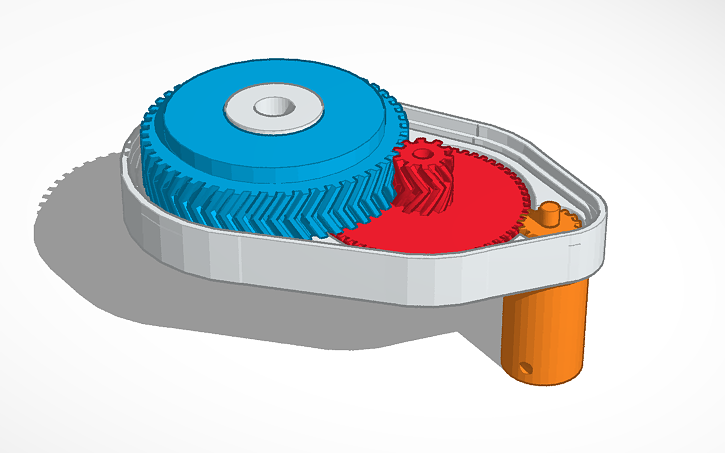 3D design 1:12.5 Gearbox - Tinkercad