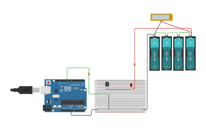 Circuit design transistor_met_LED - Tinkercad