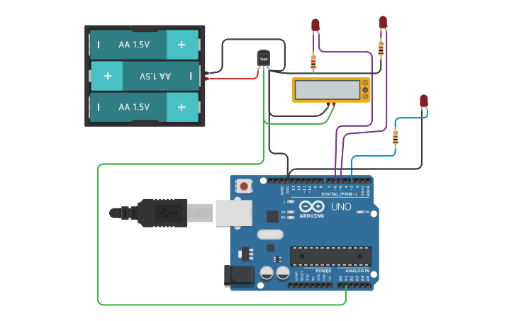 Circuit design Final rice cooker - Tinkercad