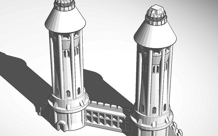 3D design Gothic towers - Tinkercad