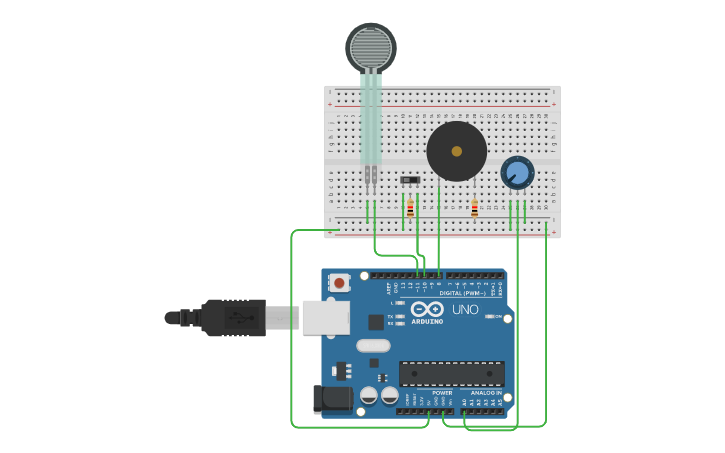 Circuit Design Buzzer Tinkercad