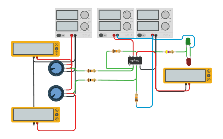Circuit design Proporcional Analógico | Tinkercad