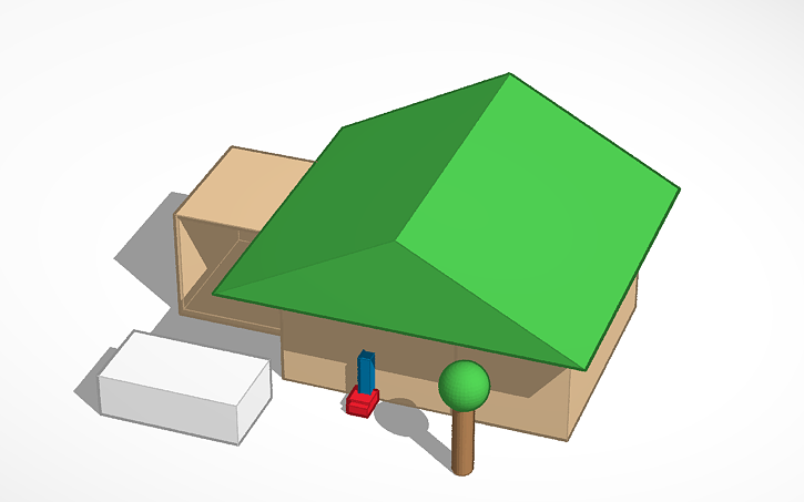 3D design Building a House - Tinkercad