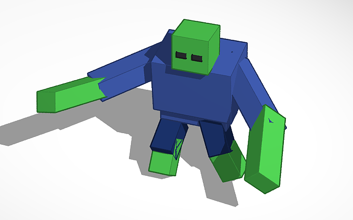 3D design Minecraft Mutant Zombie - Tinkercad