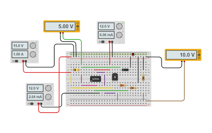 Circuit design Voltage Regulator - Tinkercad