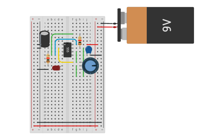 Circuit Design 555 Timer Tinkercad