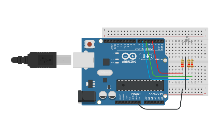 Circuit design LED-RGB-CODIGO 3 | Tinkercad