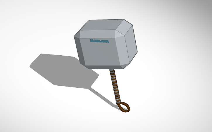 3D design Thor's hammer | Tinkercad