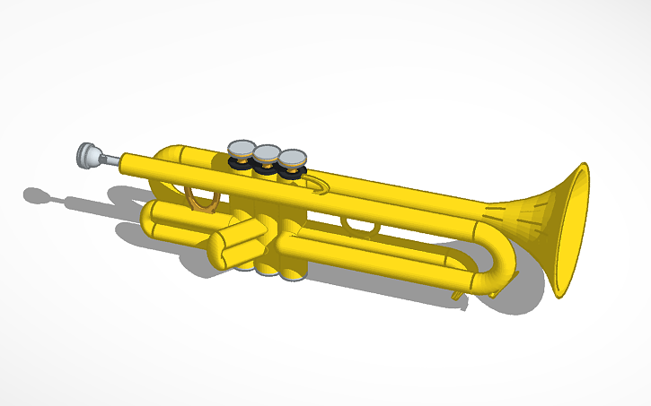 3D design trumpet | Tinkercad