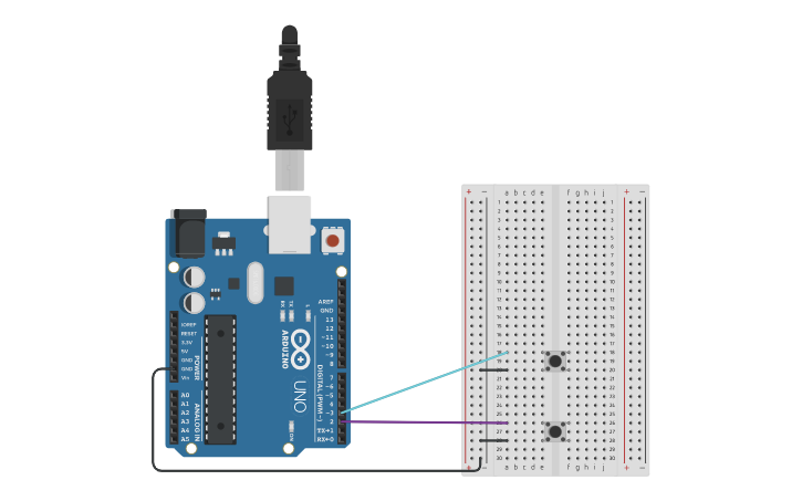 Circuit design Interrupts | Tinkercad