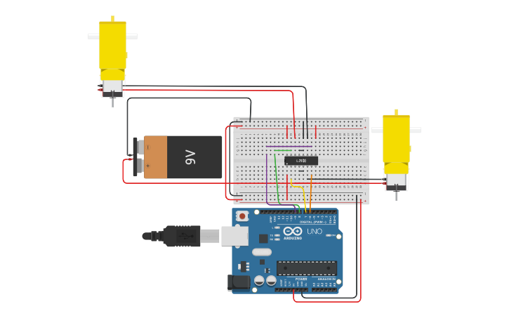 Circuit design Experimento 1 - Tinkercad