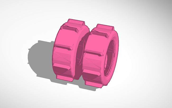 3D design Paddle Tires - Tinkercad